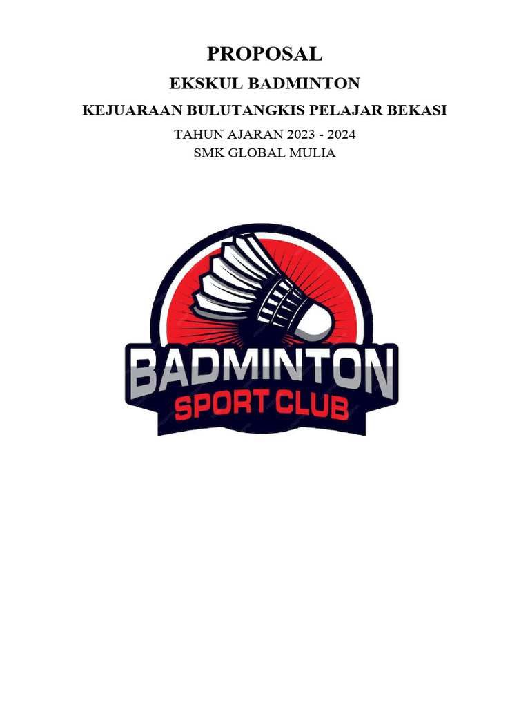 Cover Proposal Pengajuan Ekskul Baru | PDF