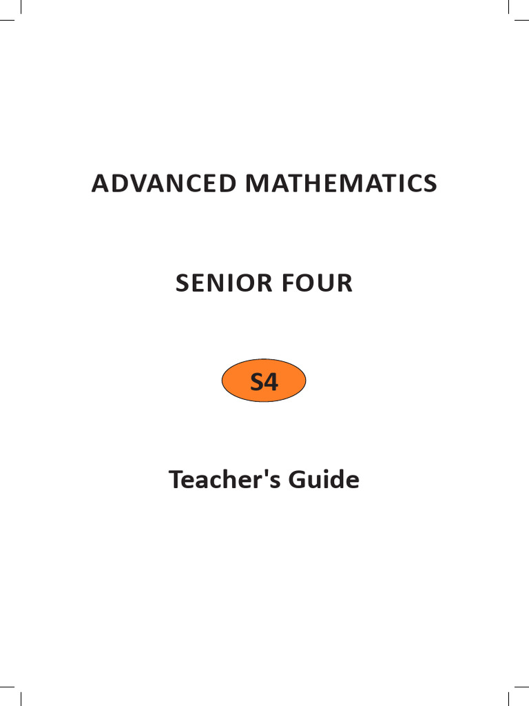 Mathematics S4 TG | PDF | Educational Assessment | Learning