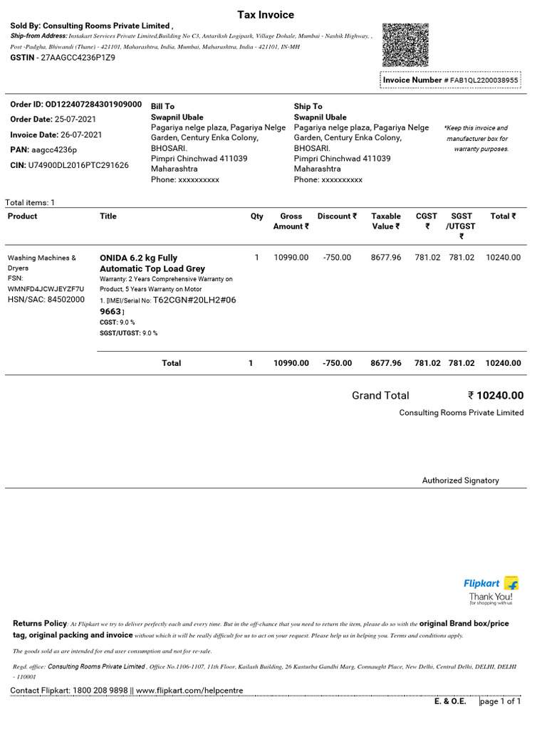 Invoice 3 | PDF | Government Finances | Payments