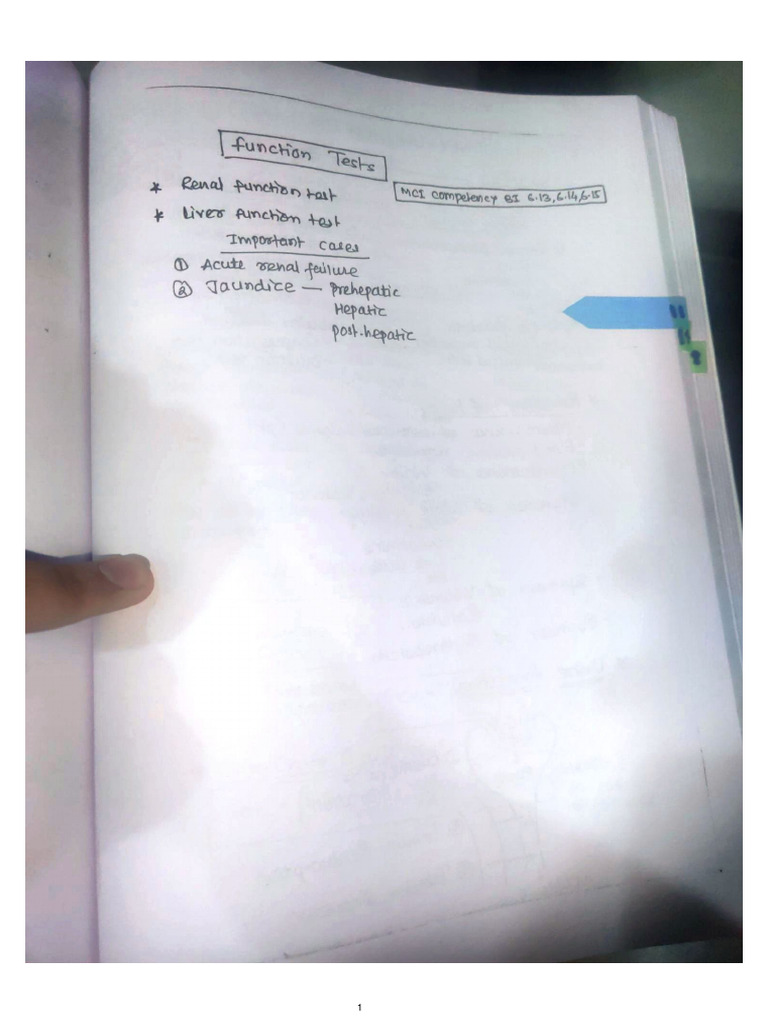 10 Organ Function Tests - Johari MBBS | PDF