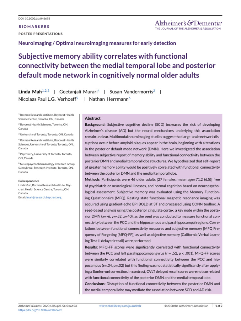 Mah 2020 | PDF | Memory | Cognitive Science