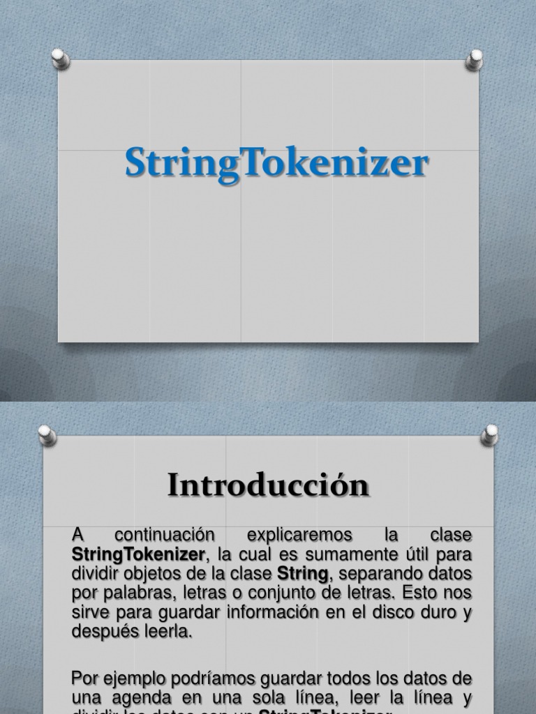 String Tokenizer | PDF | Cadena (informática) | Archivo de computadora