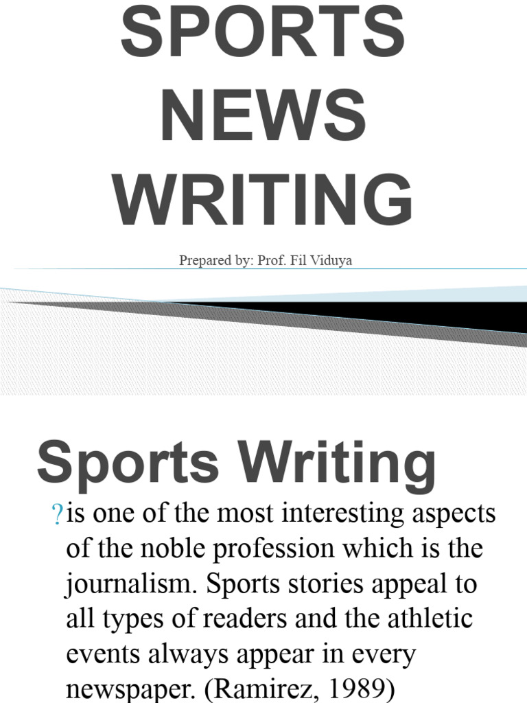 Writing Effective Sports News Articles | PDF | National Basketball ...