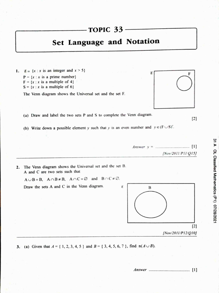 Set Language & Notation-Merged | PDF