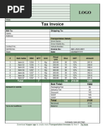 GST Cloth Invoice Template | PDF
