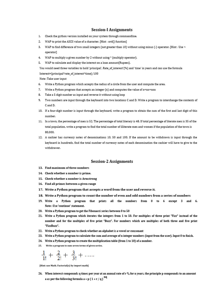 Pythonfundamental Assignment Pdf String Computer Science
