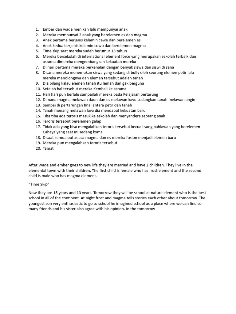 Sequel Dari Film Elementalforce of Nature (AutoRecovered) | PDF