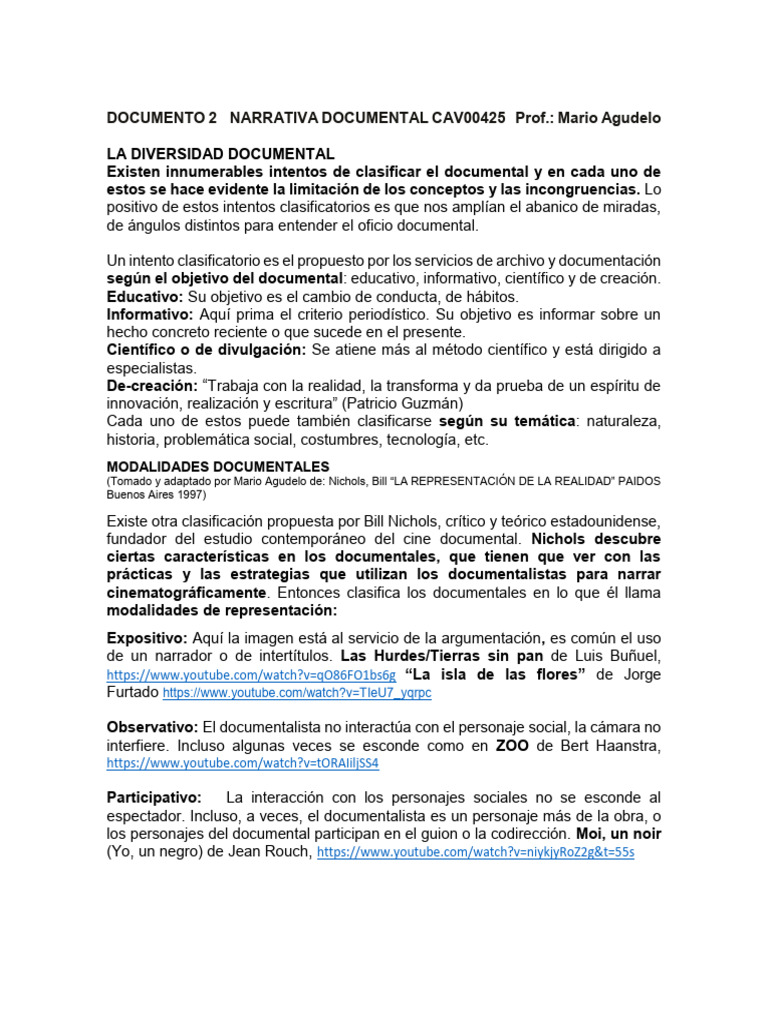 Documento 2 La Diversidad Documental | PDF | Documental