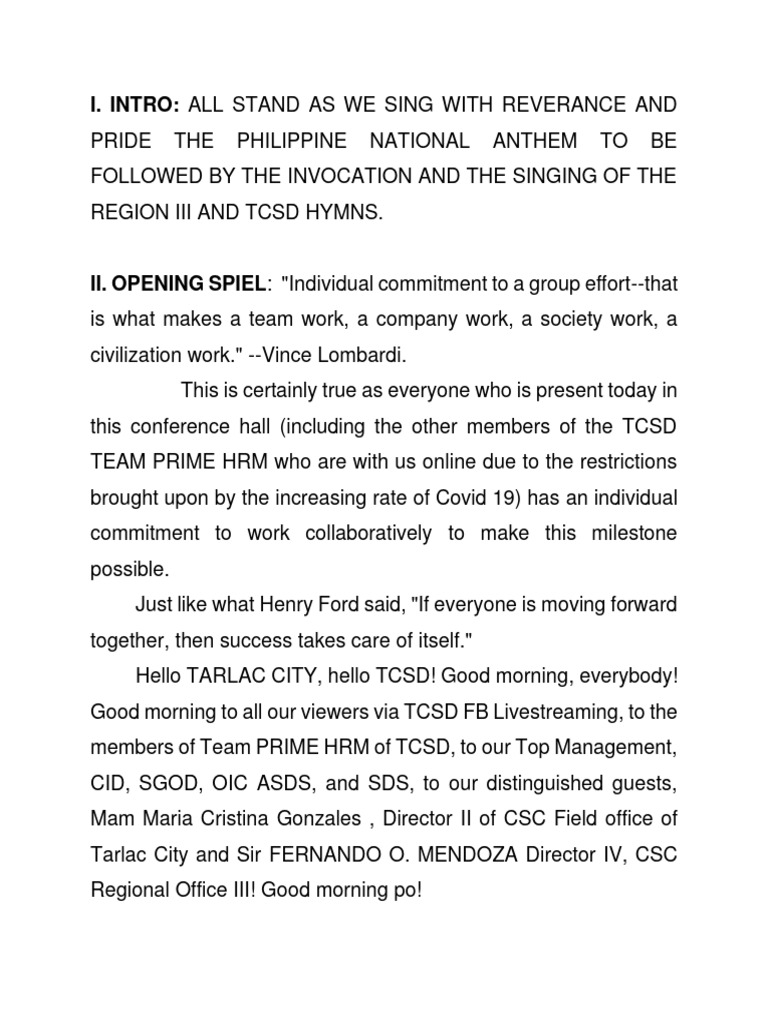 Script Bukas Awarding | PDF