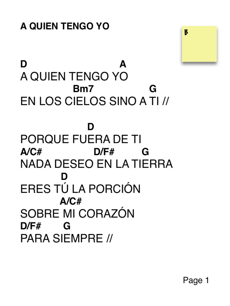 A Quien Tengo Yo | PDF