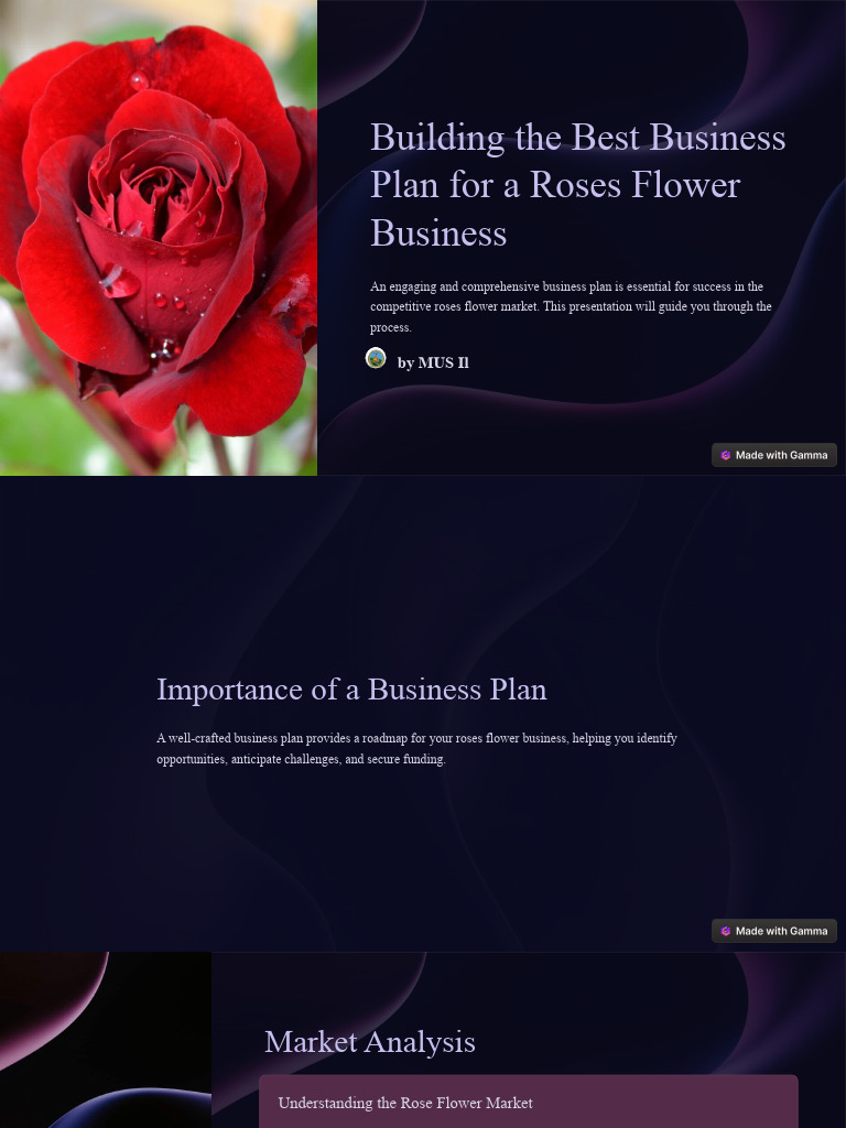 Business Plan Guide for Rose Florists | PDF | Strategic Management | Marketing
