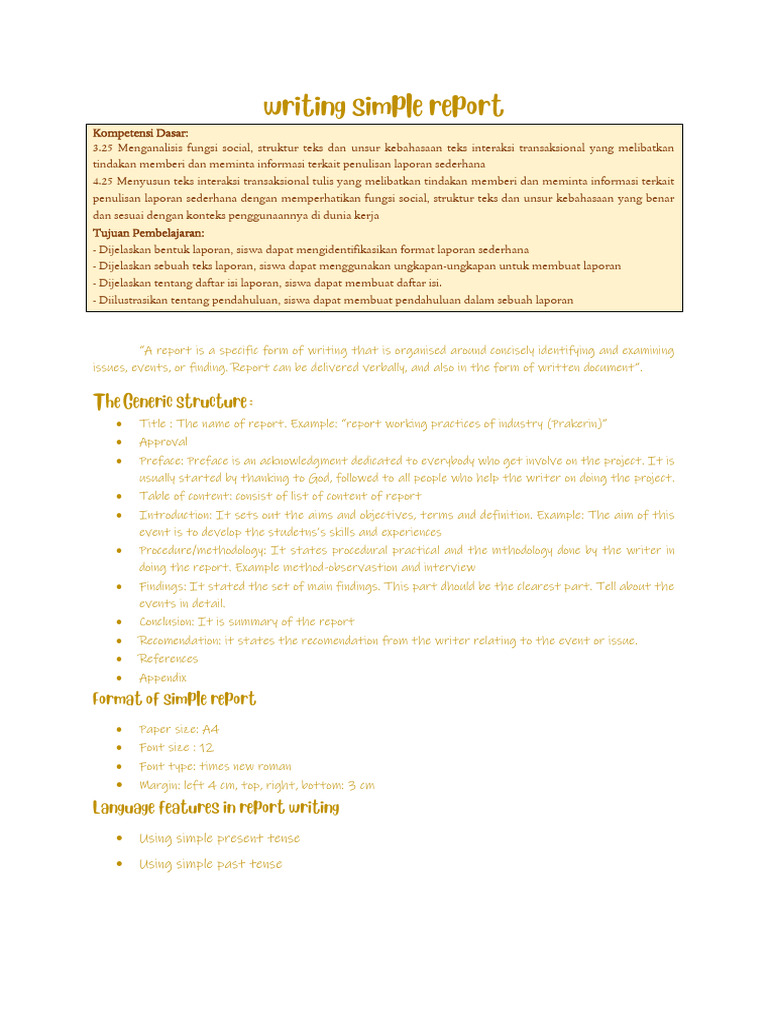 3.25 Writing Simple Report | PDF | Methodology | Learning
