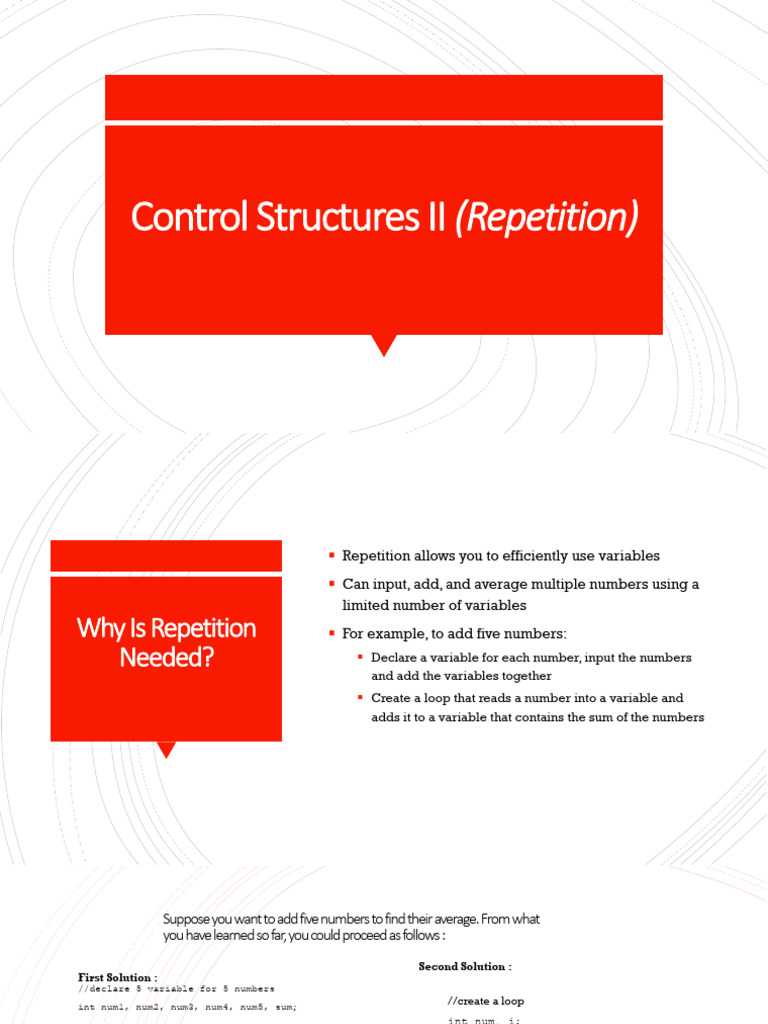 Repetition | PDF | Control Flow | Software Engineering