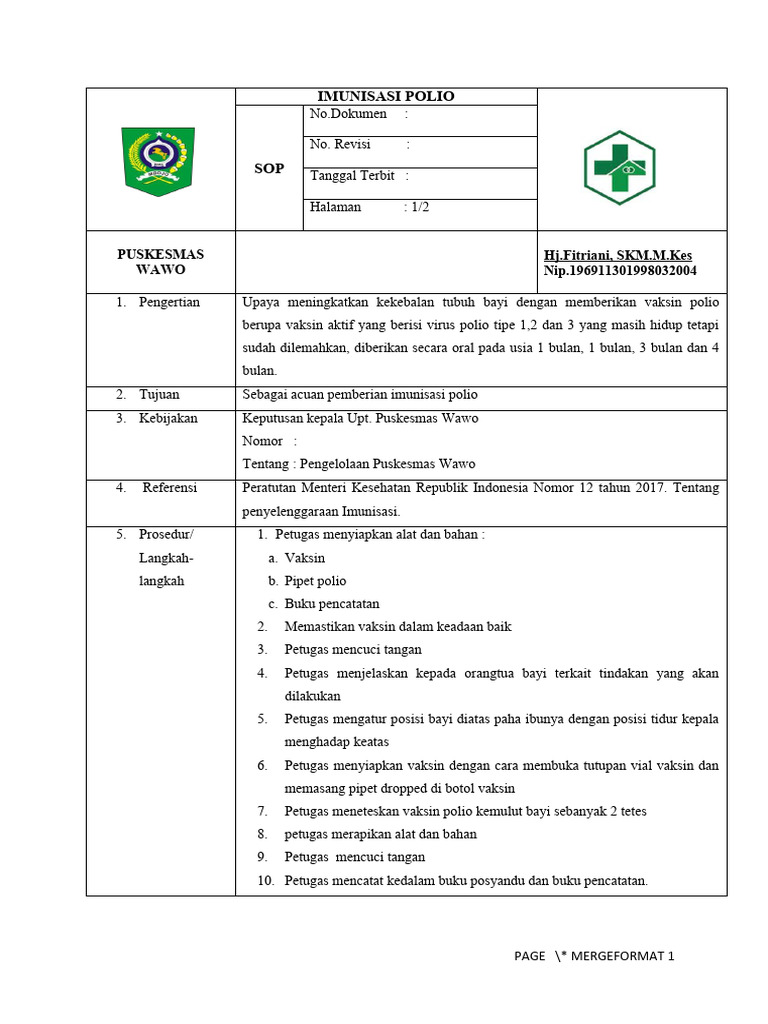Viks 5 Sop Polio | PDF