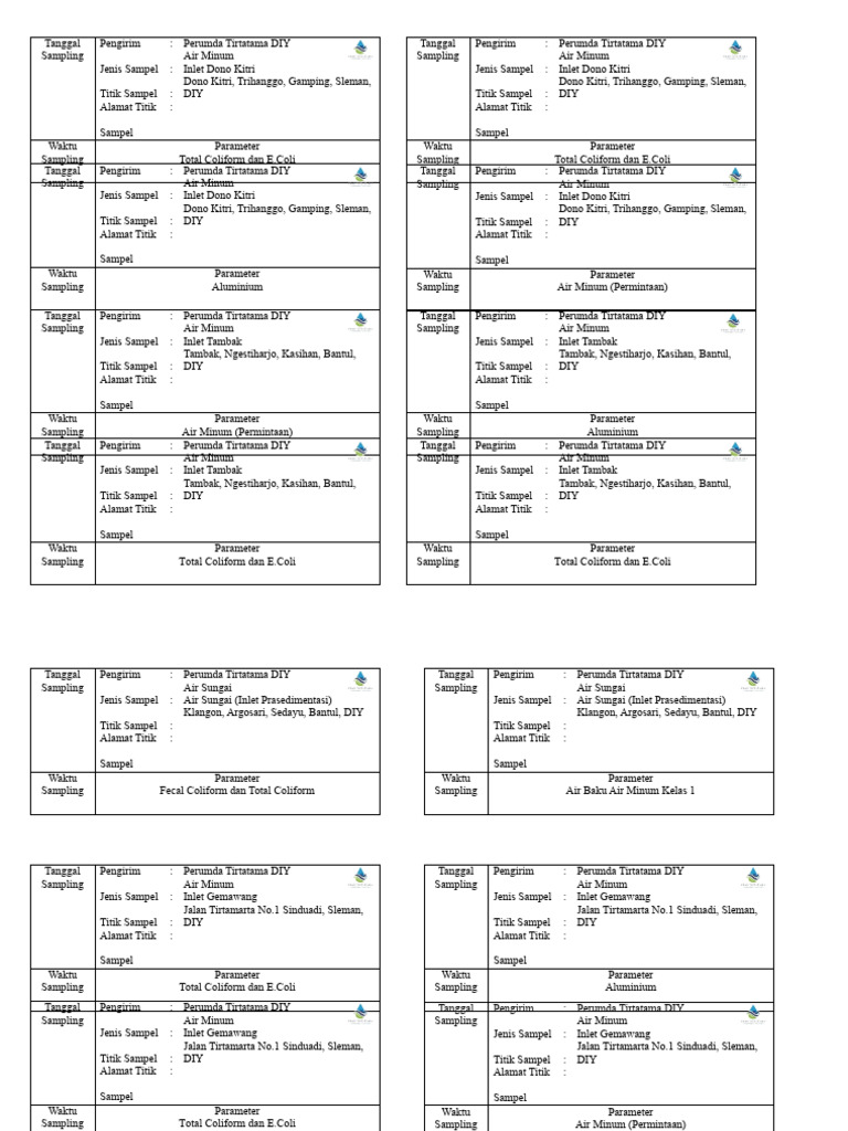 Label Sampel Eksternal | PDF