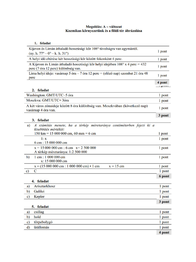 Felmérő A Megoldás | PDF