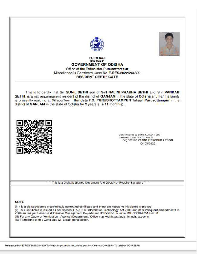 Resident Sunil | PDF