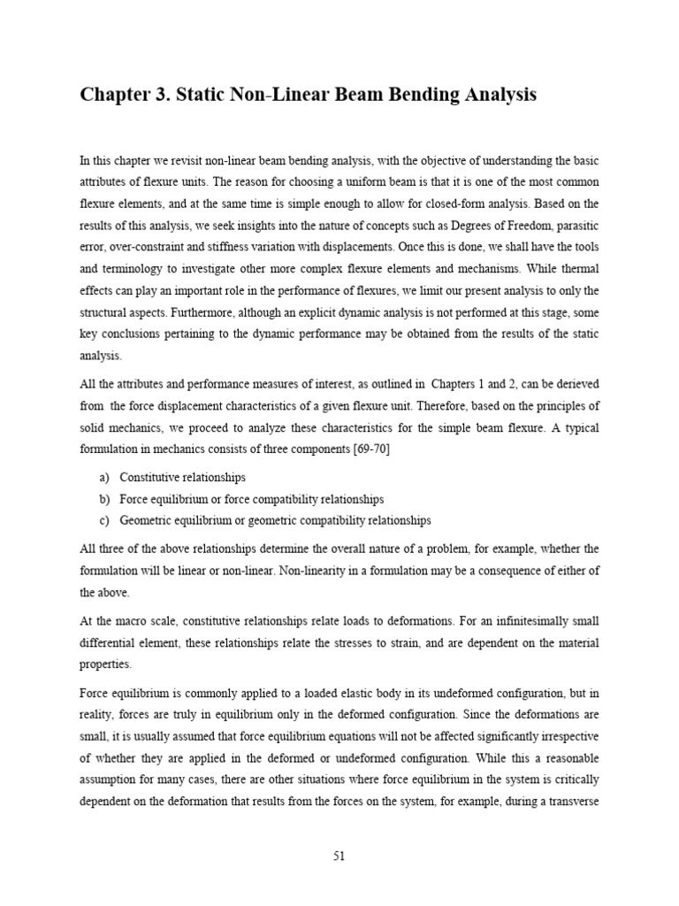 Static Nonlinear Pdf Bending Beam Structure