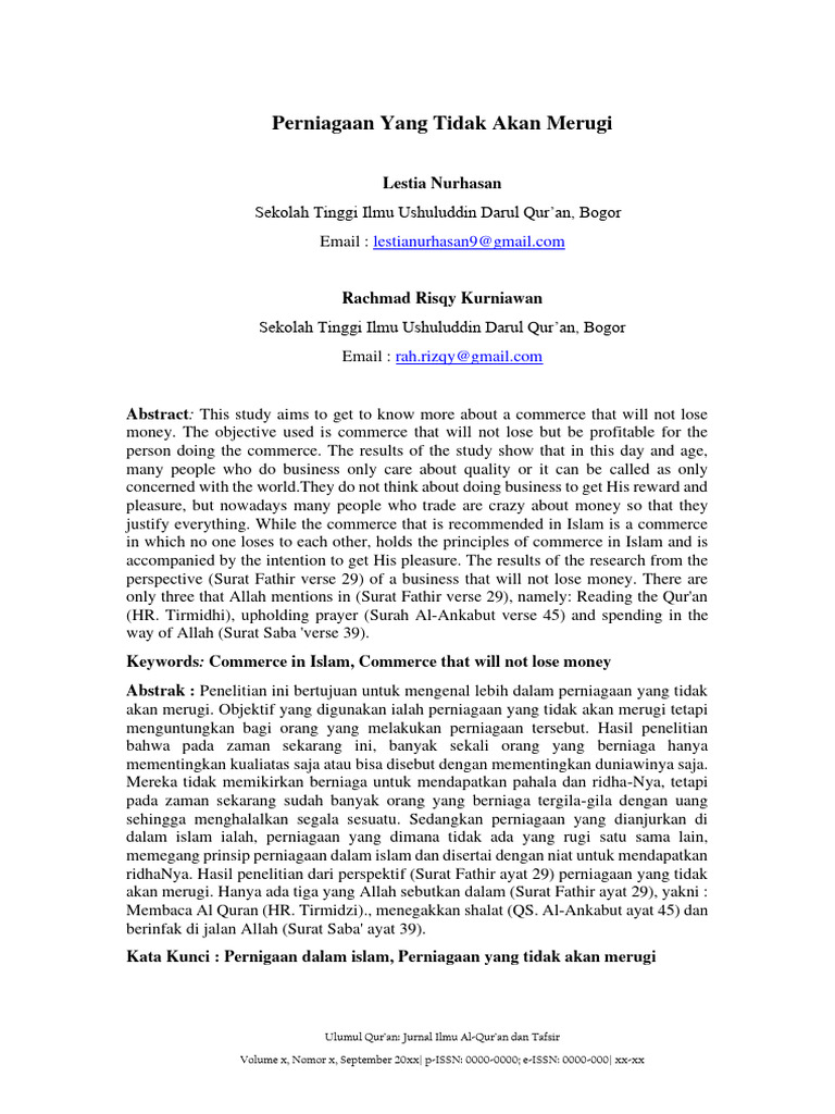 Tafsir Ekonomi Lestia Nurhasan | PDF