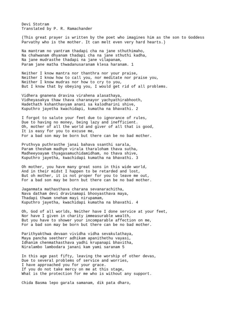 Devi - Devi Stotram | Download Free PDF | Indian Religions | Hindu Deities