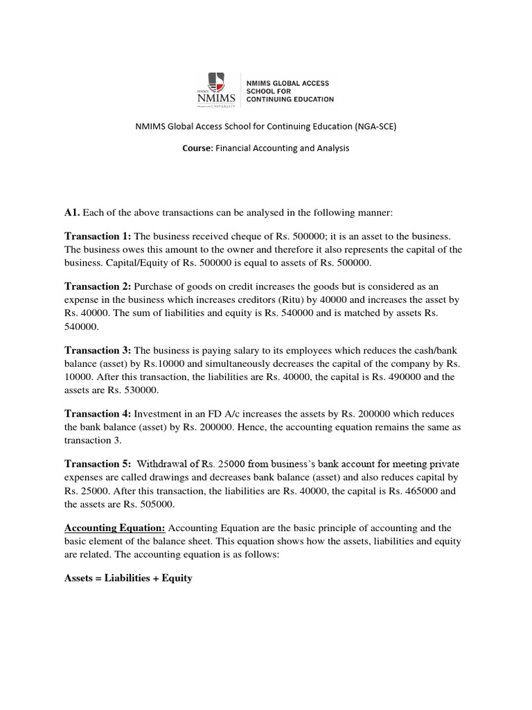 Financial Accounting and Analysis | PDF | Debits And Credits | Book Value