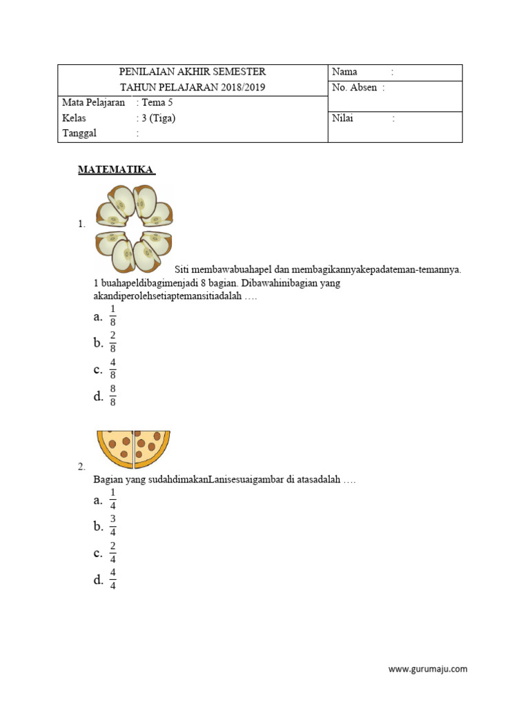 Soal Pas Kelas 3 Tema 5 | PDF | Metode & Bahan Ajar | Teknologi & Rekayasa