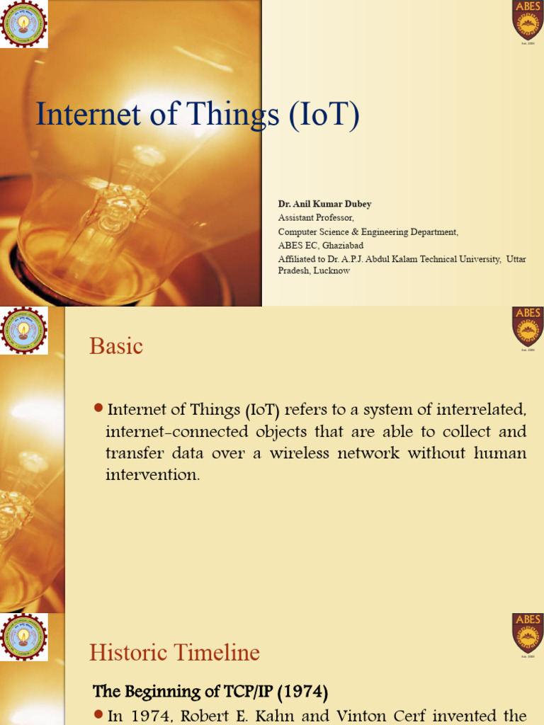Unit 1 Topic 1 IoT | PDF | Internet Of Things | Internet