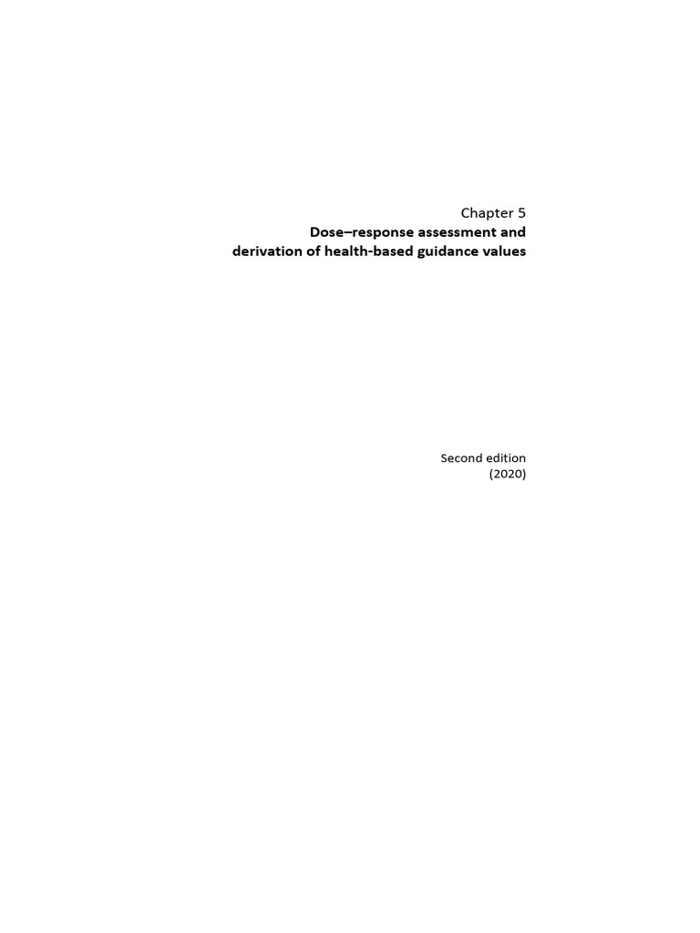 Chapter5 Dose Response | PDF | Dose (Biochemistry) | Chemistry