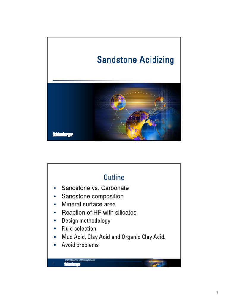 Tab 6 F Sandstone Acidizing Chem and Design PDF Free | PDF | Minerals | Sandstone