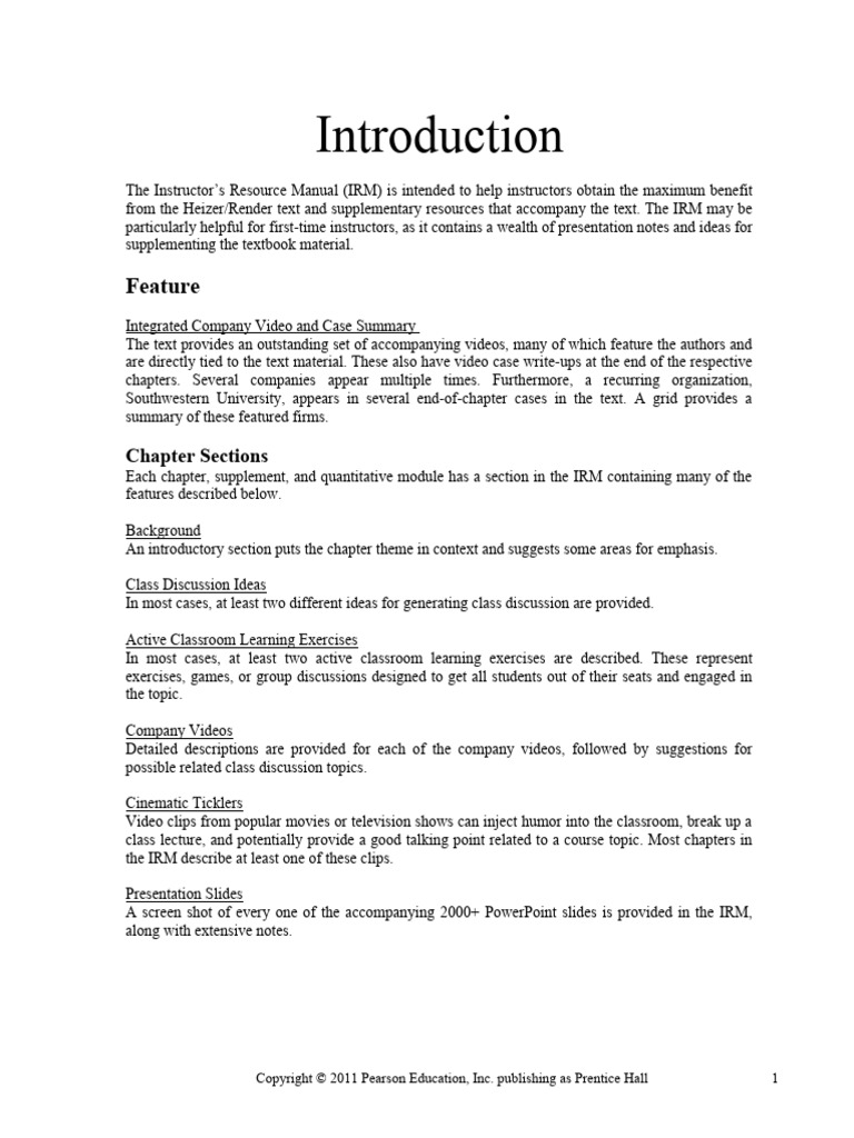 Heizer Om10 Irm Ch00 | PDF | Supply Chain | Supply Chain Management