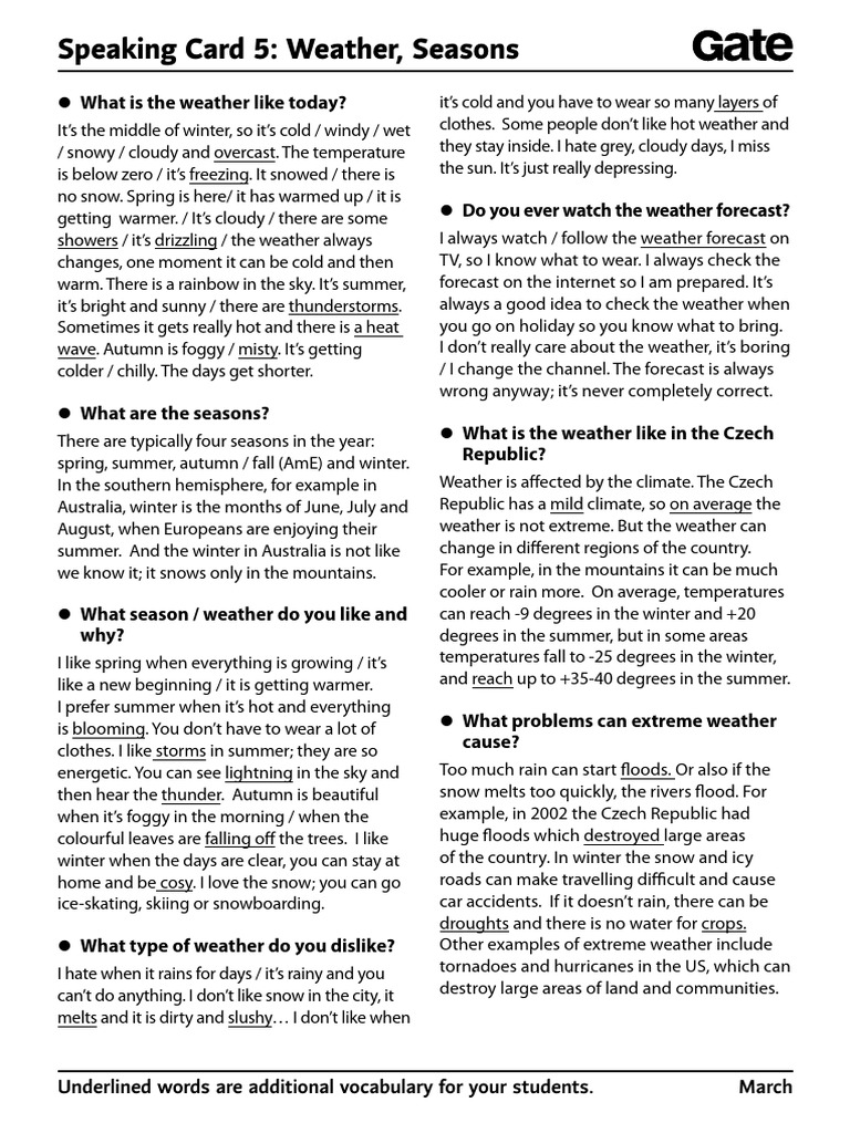 Understanding Weather and Seasons | PDF | Weather | Snow