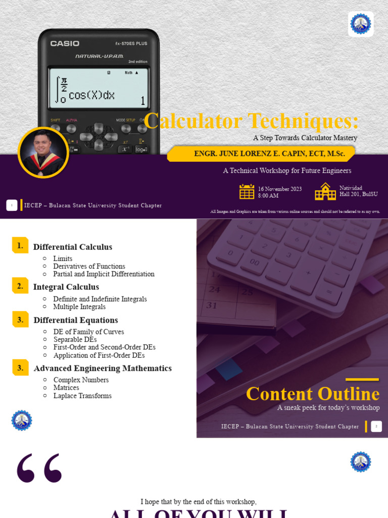 Calculator Techniques 2023 | PDF | Derivative | Matrix (Mathematics)