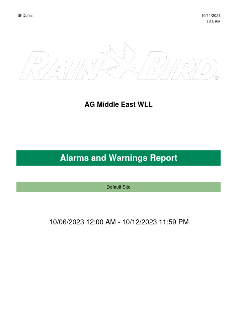 Alarms and Warnings | PDF | Computers