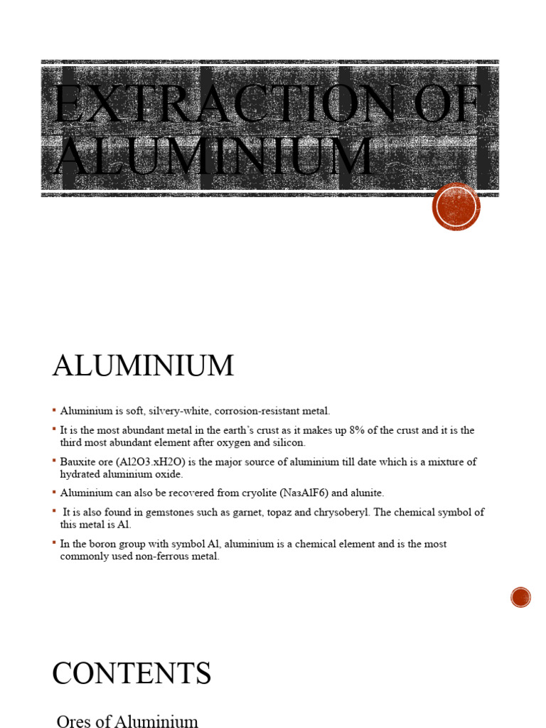 Presentation Aluminium | PDF | Aluminium | Aluminium Oxide