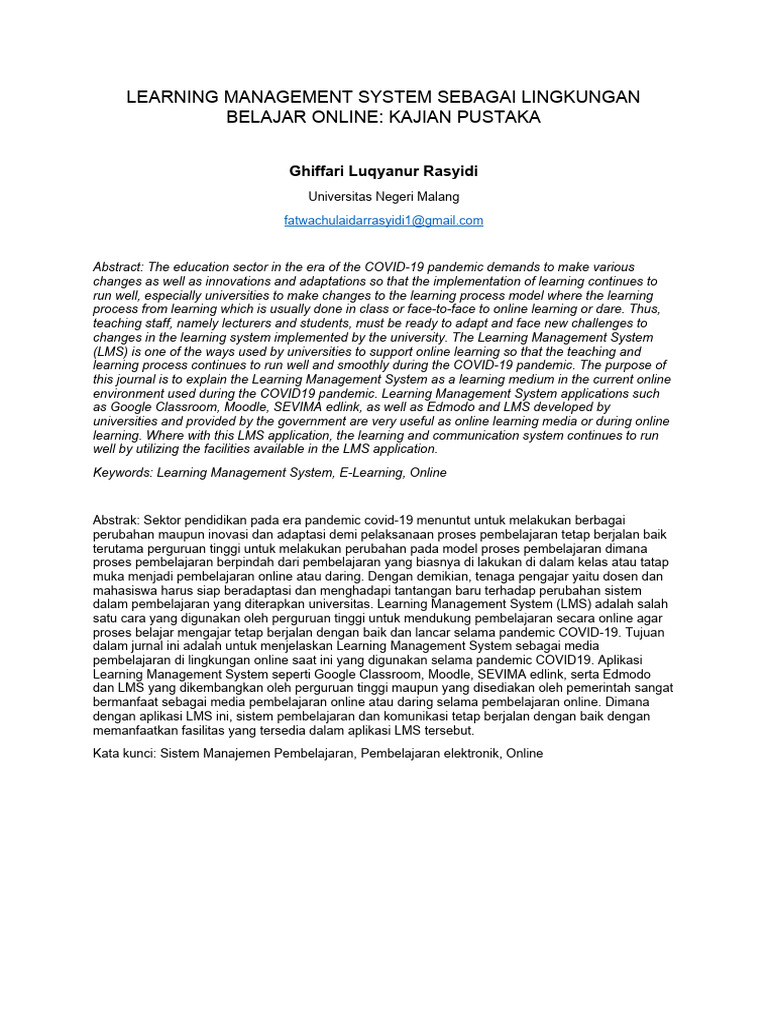 3 - Artikel | PDF | Educational Technology | Behavior Modification