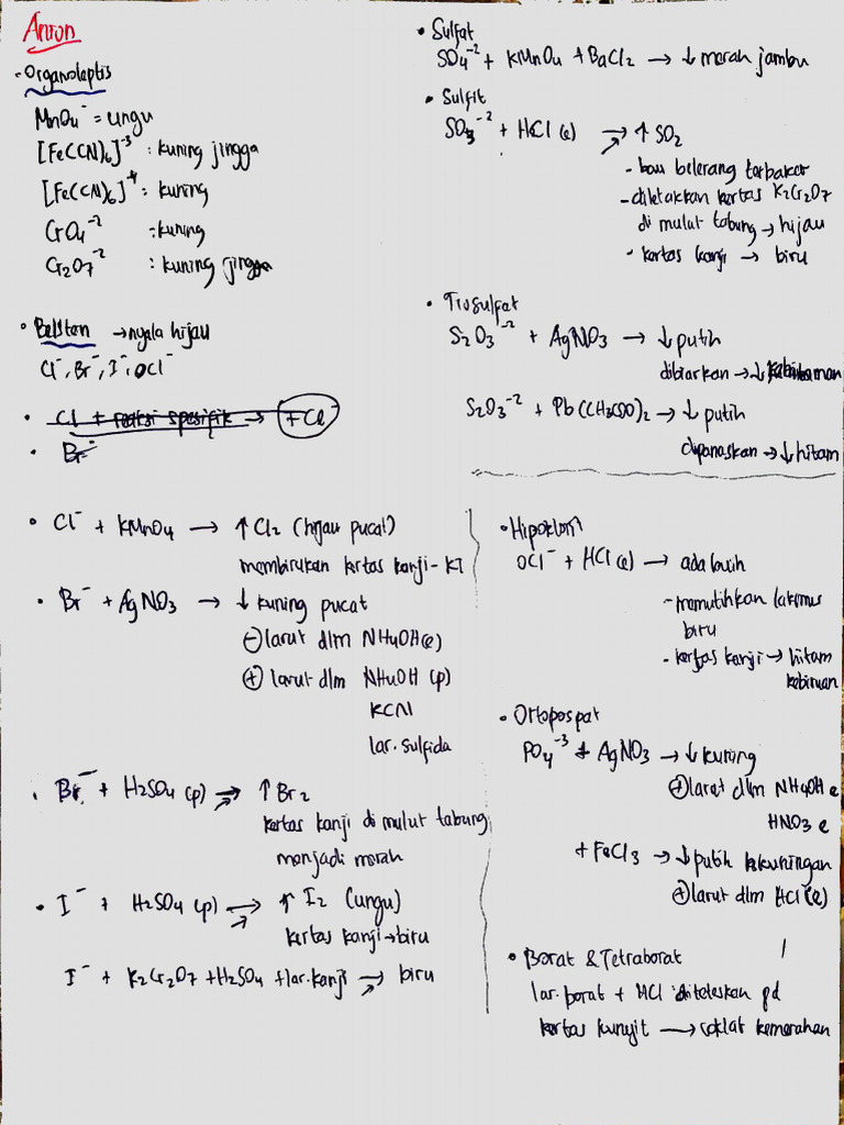 Analisis Anion | PDF