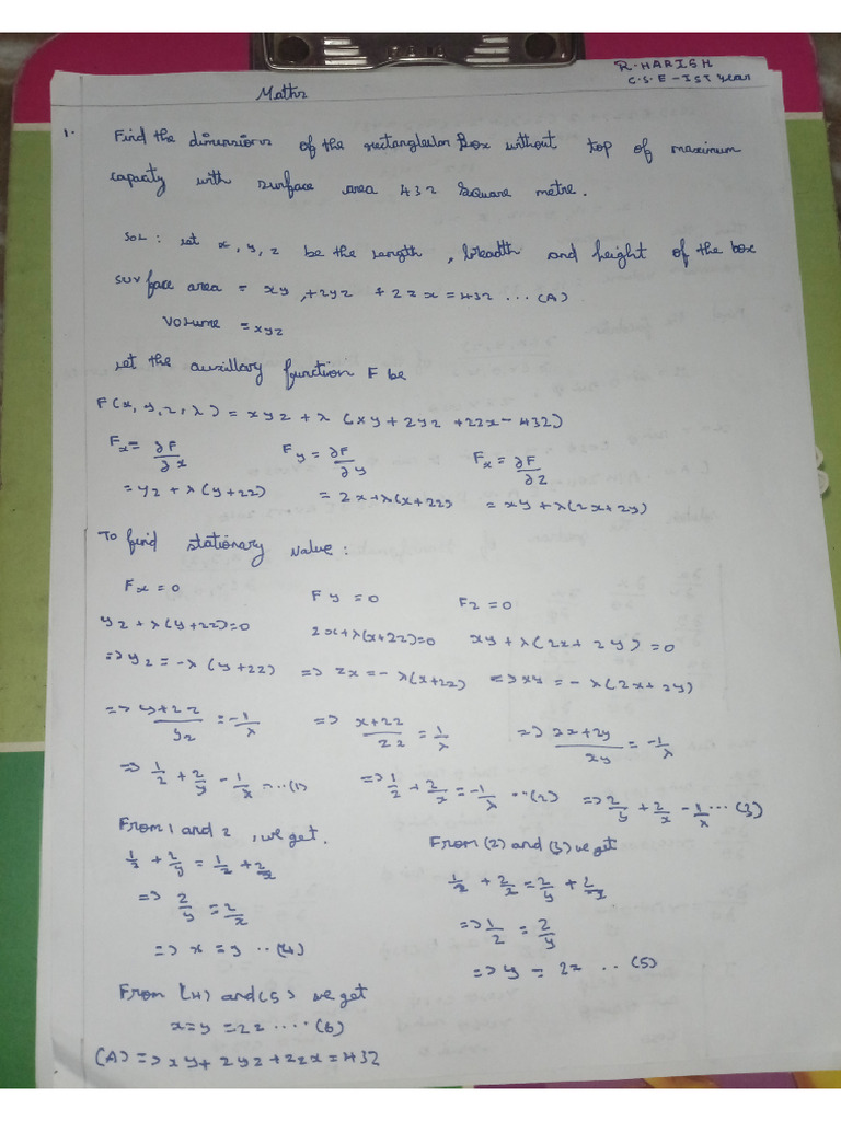 Maths Assignment | PDF