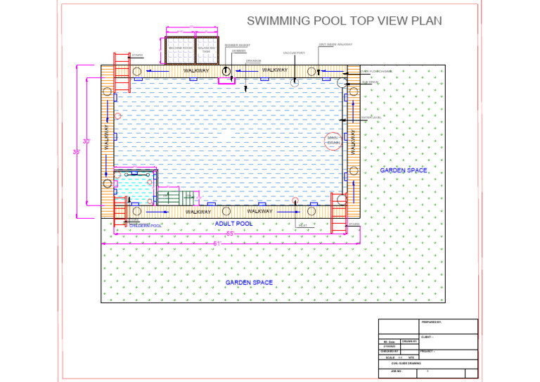 Swimming Pool Plan Dwg.30'x55' | PDF