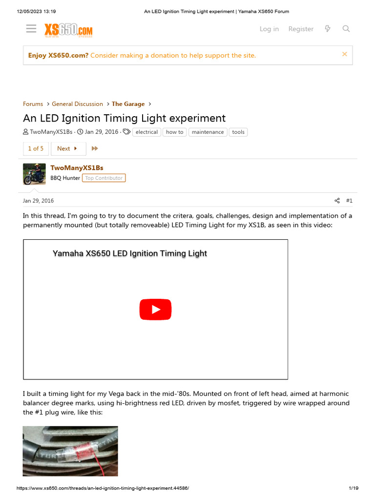 Yamaha XS650 LED Timing Light Guide | PDF | Light Emitting Diode ...