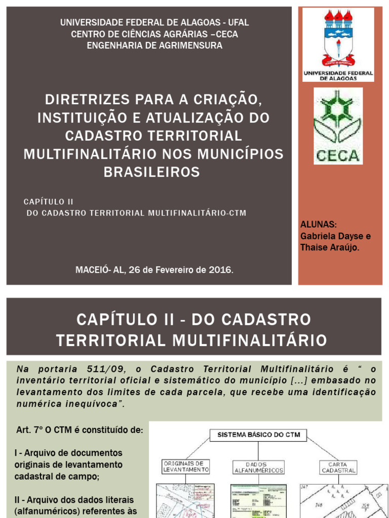Cadastro Territorial Multifinalitário | PDF | Cartografia
