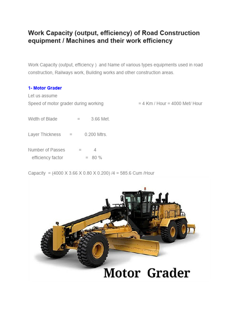 Work Capacity of A Machine | PDF | Manufactured Goods | Equipment