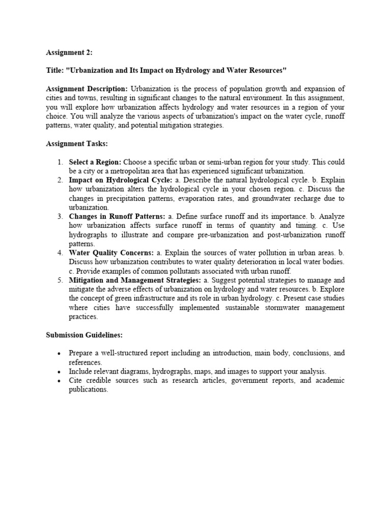 Urbanization's Effects on Water Resources | PDF | Surface Runoff ...