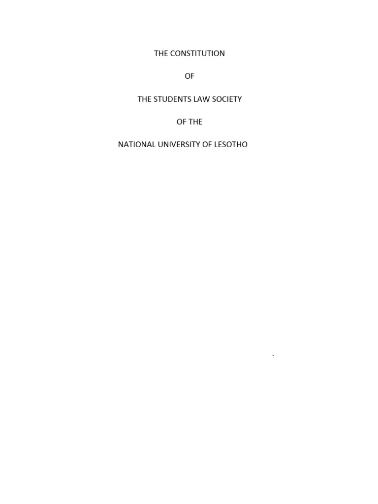 Law Society Constitution | PDF | Supermajority | Government