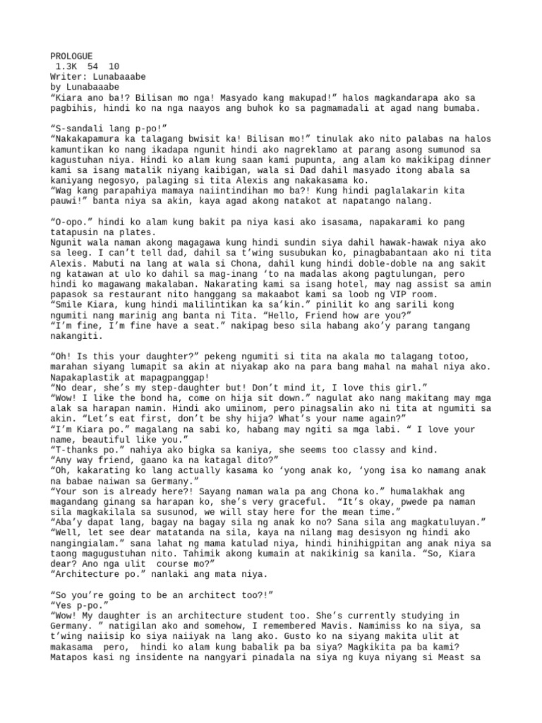 Lunabaaabecarrying The Ceos Child - RCT | PDF