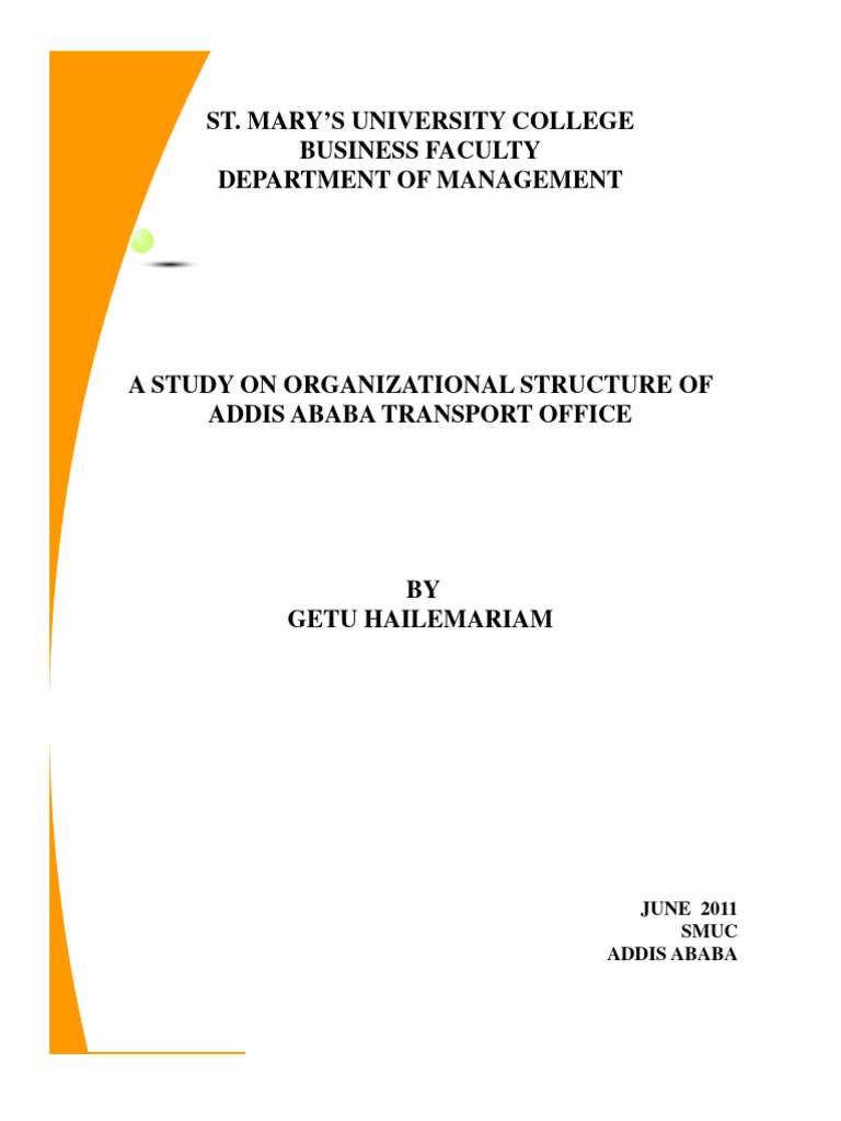 Getu Hailemariam | PDF | Methodology | Organizational Structure