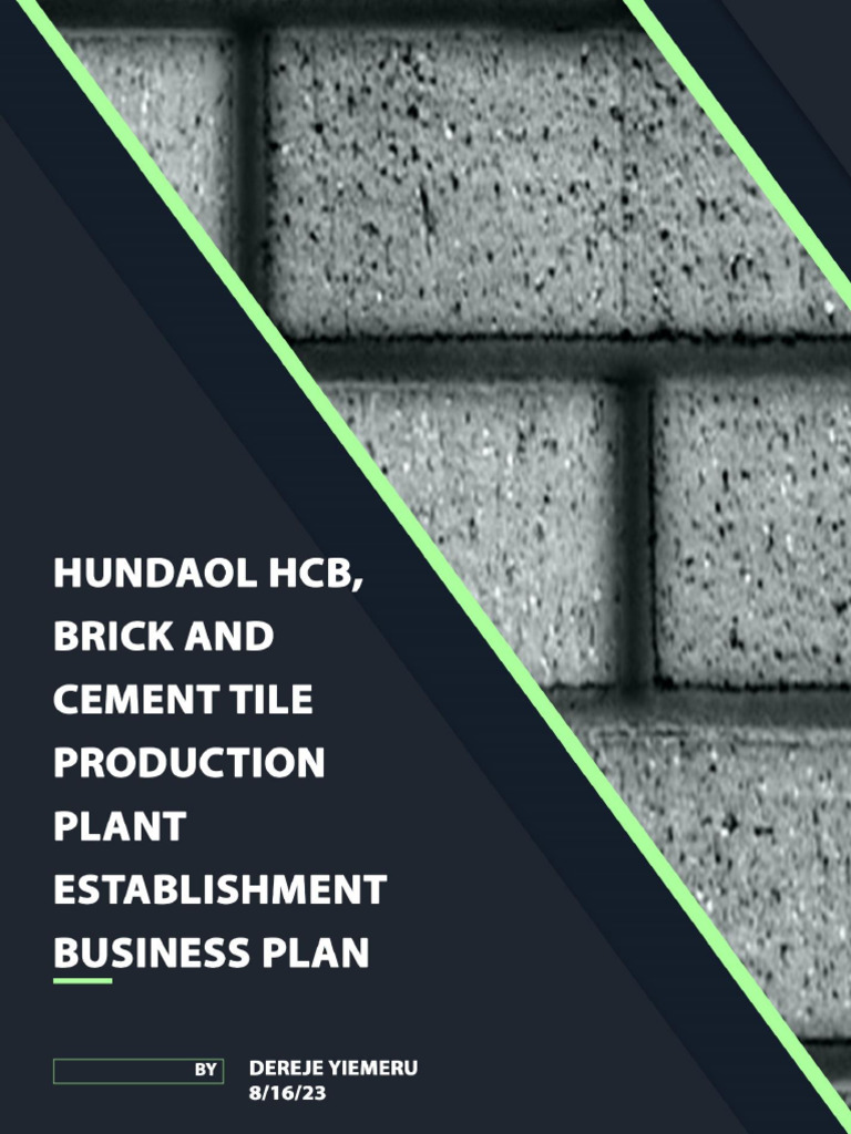 Hundaol Brick and HCB Production Project Proposal DBE | PDF | Net Present Value | Internal Rate ...