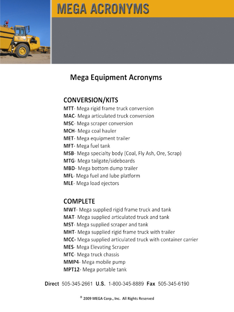 Mega Acronyms List | PDF