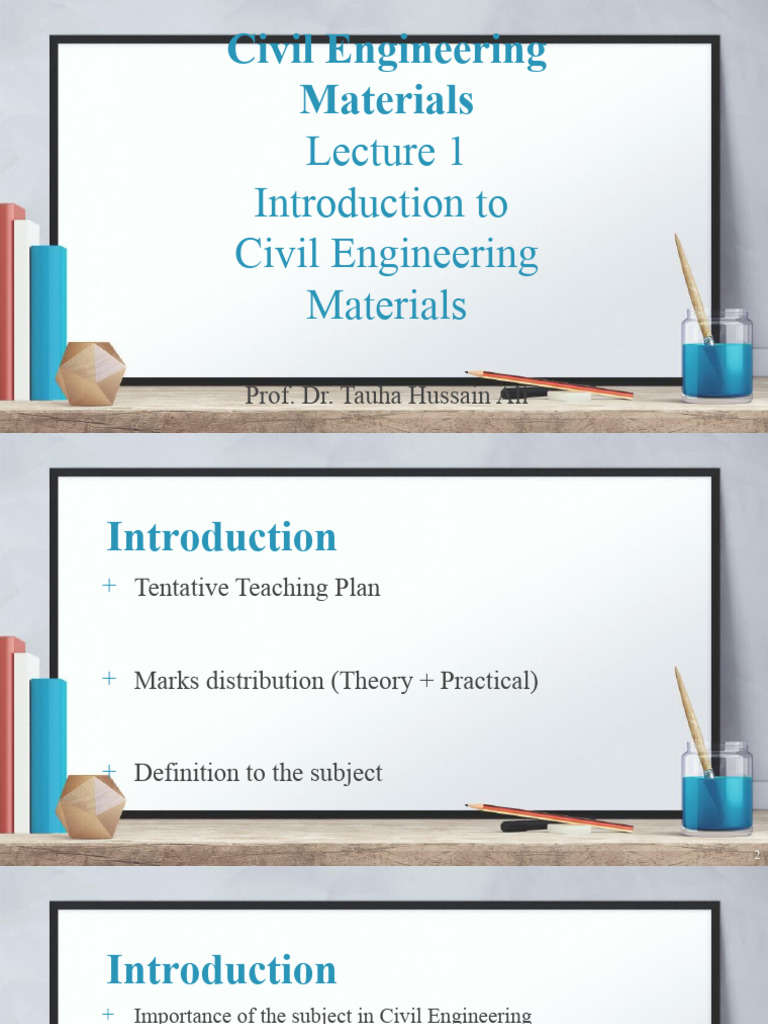 Civil Engineering Materials Intro | PDF | Engineering | Materials Science