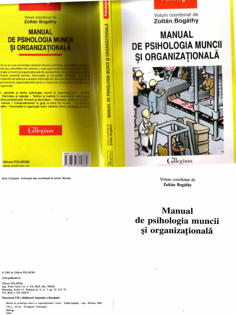 Zoltan Bogathy Psihologia Muncii Si Orga | PDF