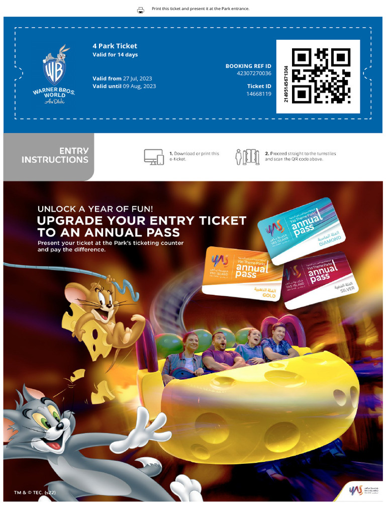 Park Entry Ticket Guidelines | PDF | Ticket (Admission)